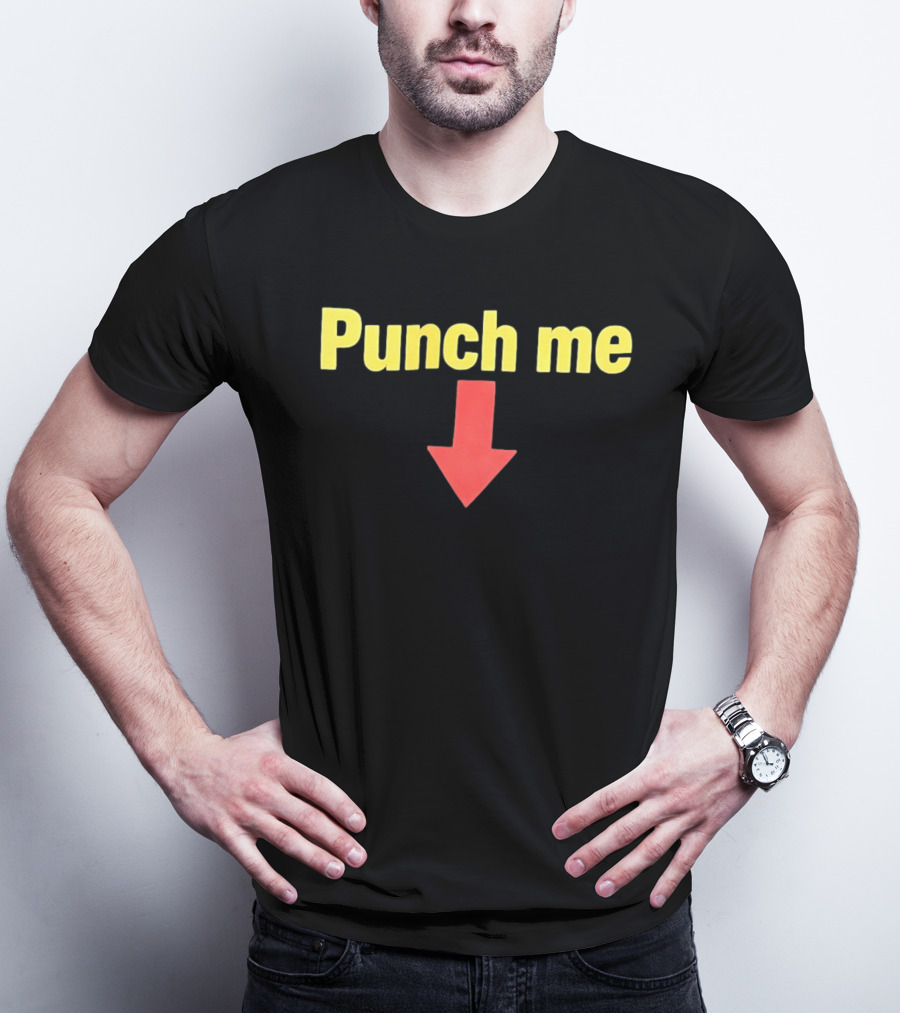 Punch Me Red Arrow Yellow T-Shirt