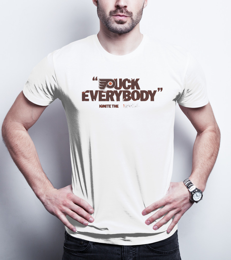 Puck Everybody Ignite The Orange Philadelphia Hockey T-Shirt