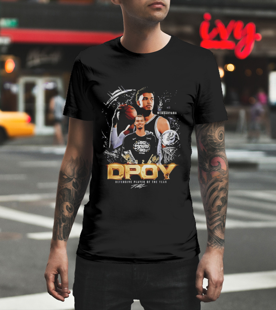 Victor Wembanyama San Antonio Spurs Defensive Player Of The Year 2026 DPOY T-Shirt