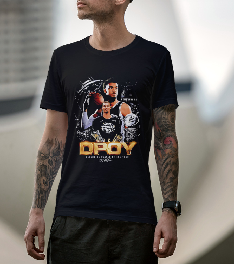 Victor Wembanyama San Antonio Spurs Defensive Player Of The Year 2026 DPOY T-Shirt