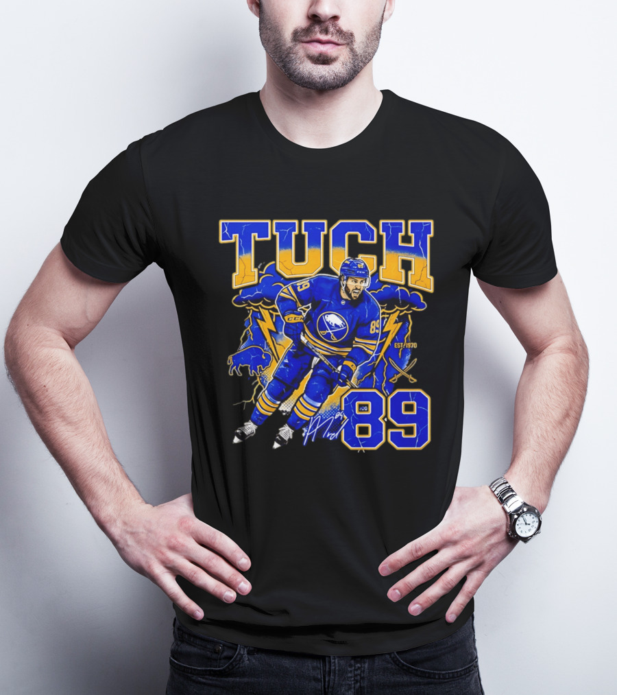 Tuch Buffalo Sabres 89 Hockey Est. 1970 T-Shirt