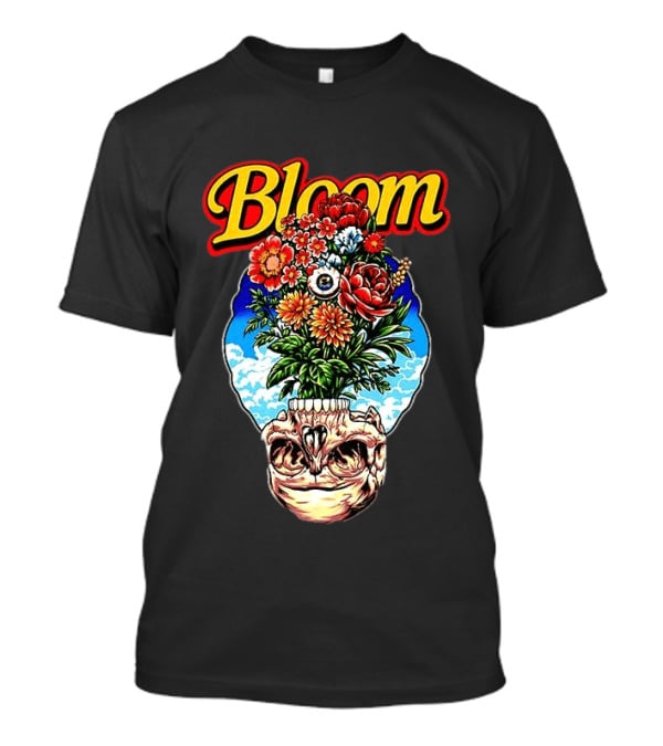 Bloom Skulls And Flowers Summer Classic Vibrant Floral Eyeball T-Shirt