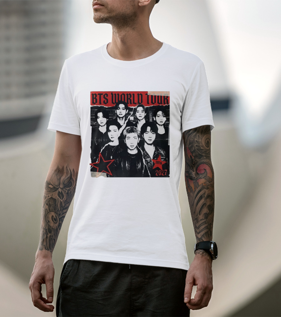 BTS World Tour 2026 2027 Arirang Concert Bangtan Sonyeondan Tour T-Shirt