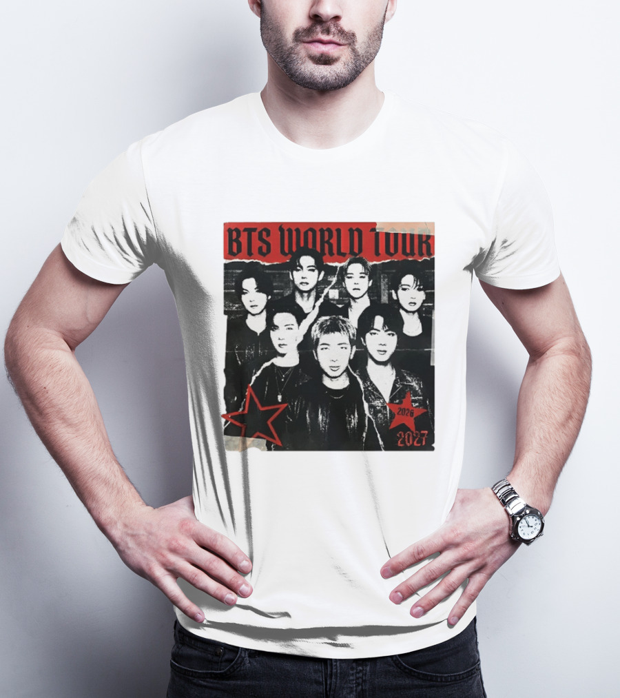 BTS World Tour 2026 2027 Arirang Concert Bangtan Sonyeondan Tour T-Shirt