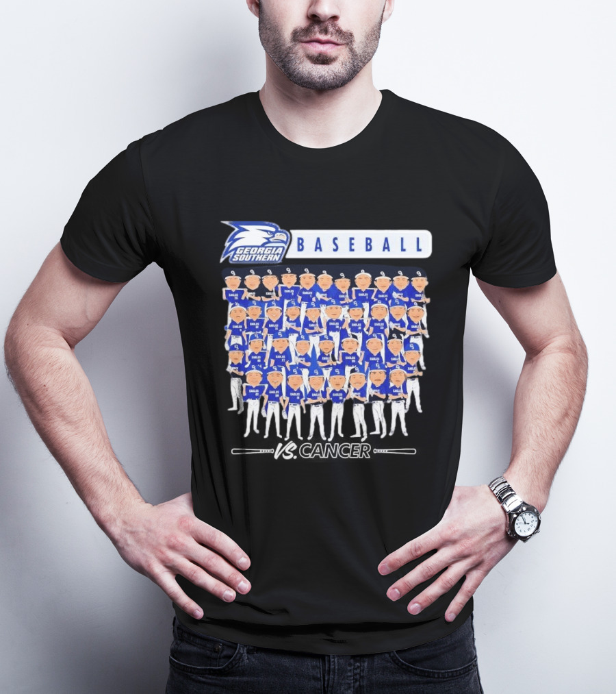 Georgia Southern Eagles University Baseball Team Cartoon Players T-Shirt