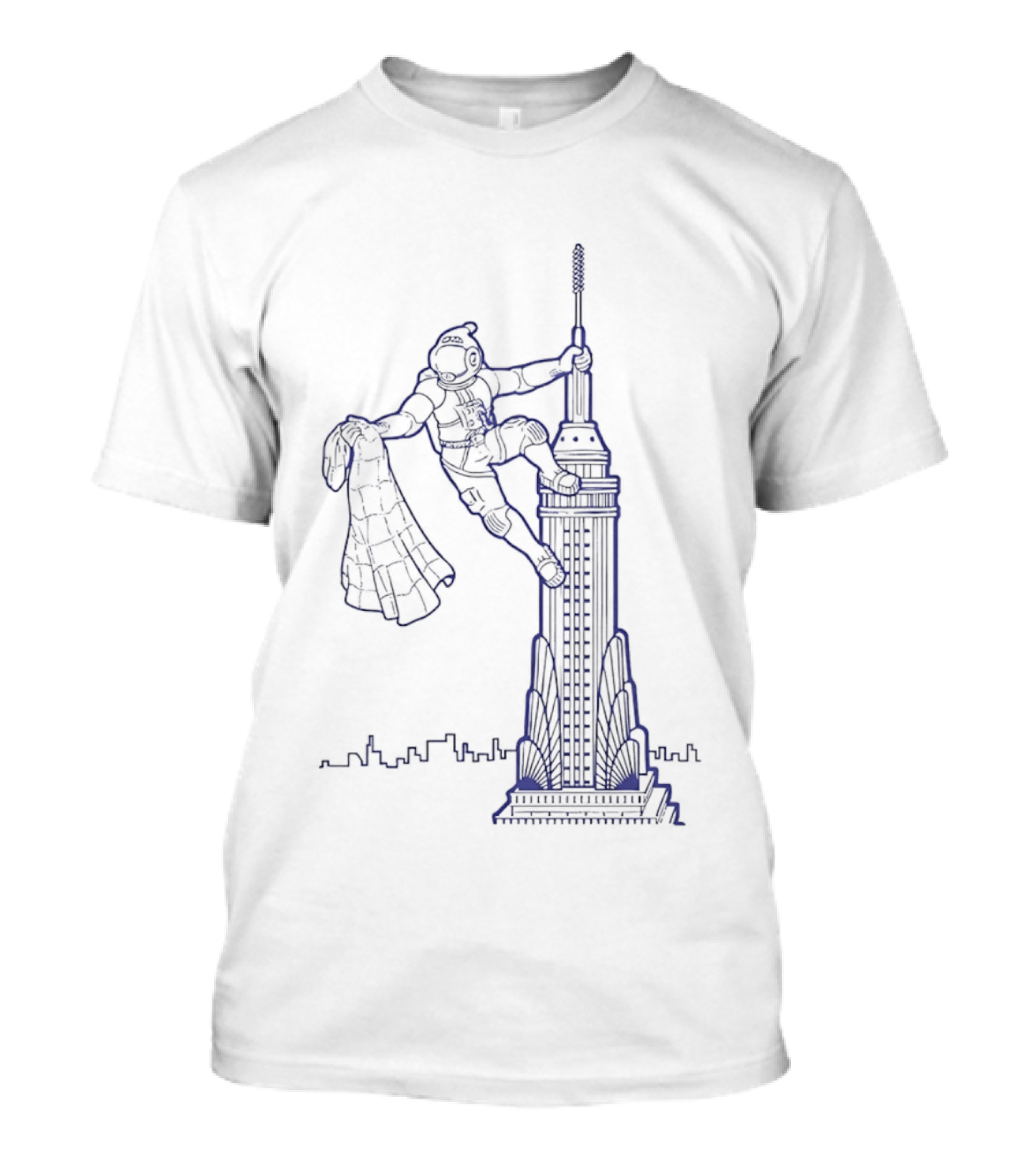 HRBP Spaceman Scaling NYC Building T-Shirt
