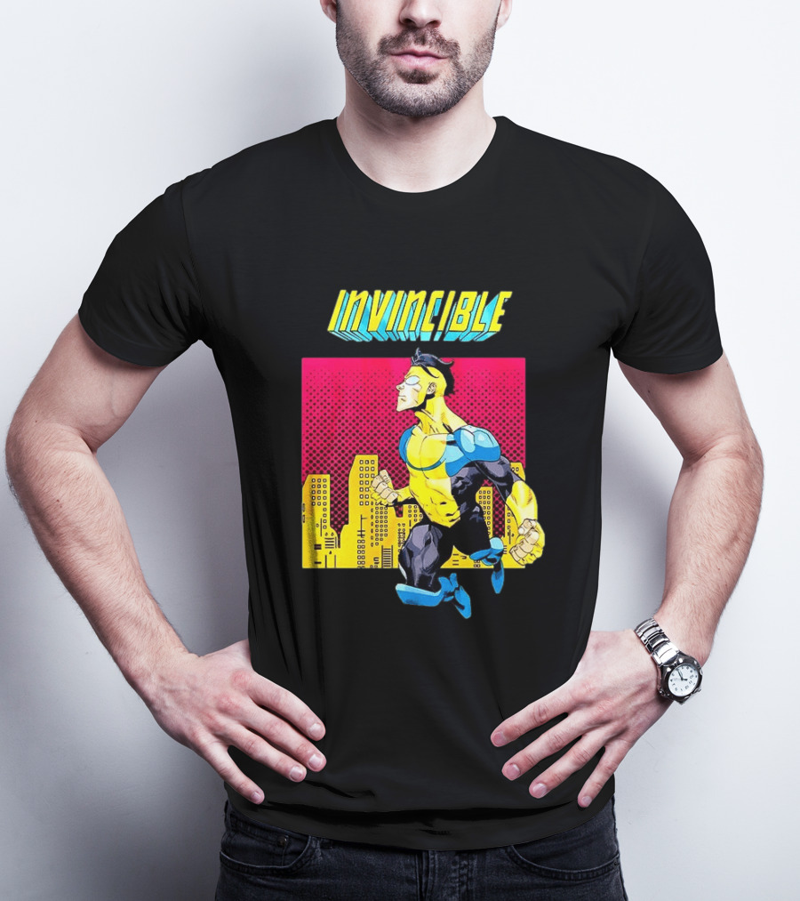 Invincible Comics Hero Skyline Pop T-Shirt
