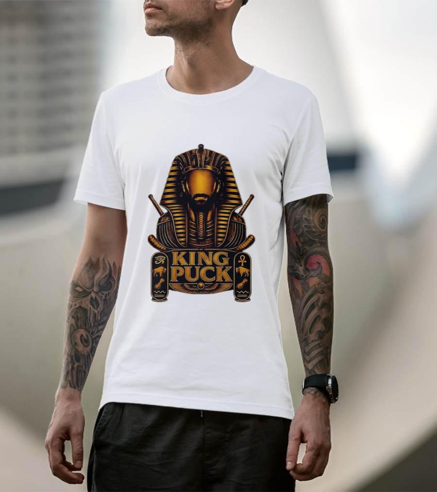 King Puck Pharaoh Buffalo Sabres Egyptian Hockey T-Shirt