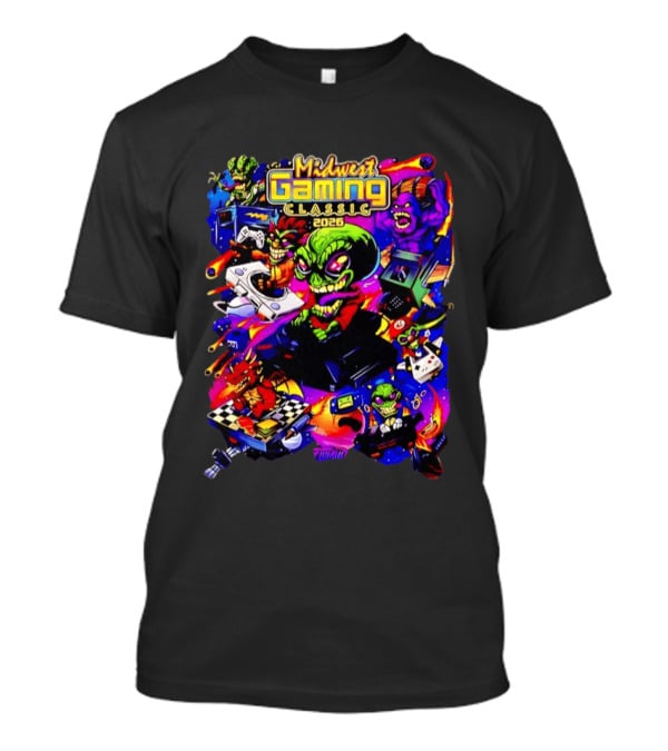 Midwest Gaming Classic 2026 Alien Retro Video Game Characters T-Shirt