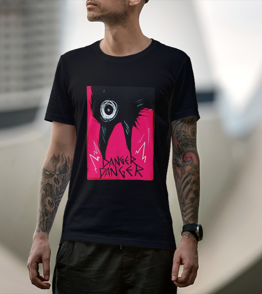 Danger Danger Eerie Eye Dark Pink Lightning T-Shirt