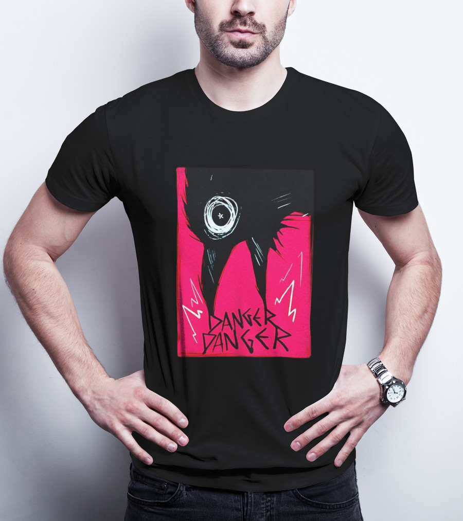 Danger Danger Eerie Eye Dark Pink Lightning T-Shirt