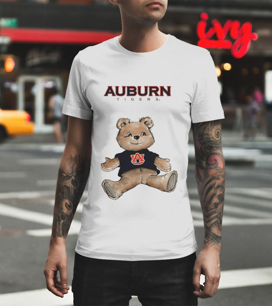 Auburn Tigers Teddy Bear AU Classic Cartoon T-Shirt
