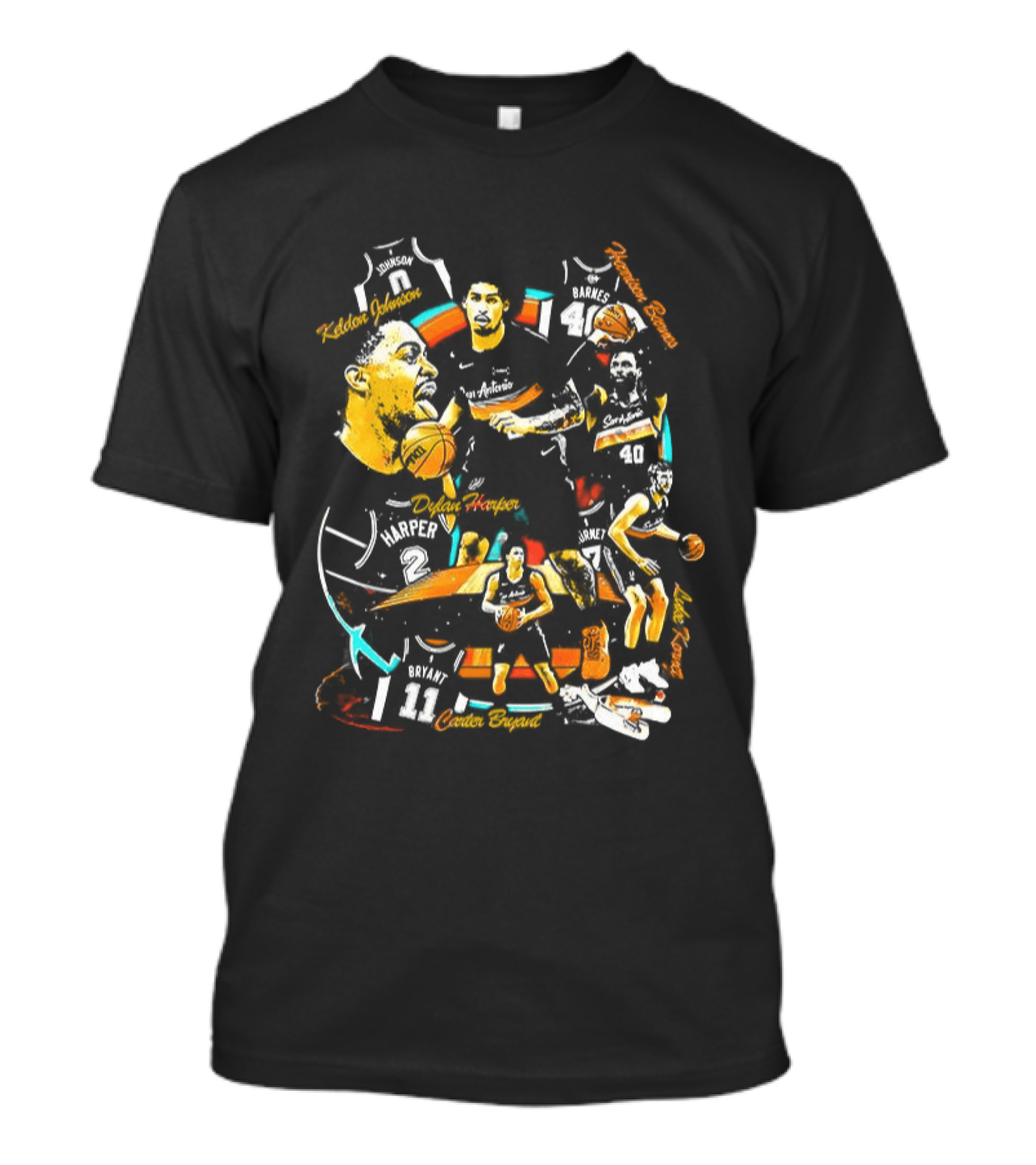San Antonio Spurs NBA Victor Wembanyama Team Basketball Number T-Shirt