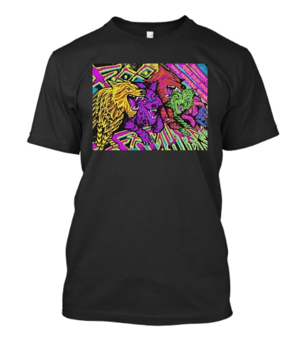Foo Fighters Bridgeport April 28 2026 Total Nightmare Neon Wolves T-Shirt