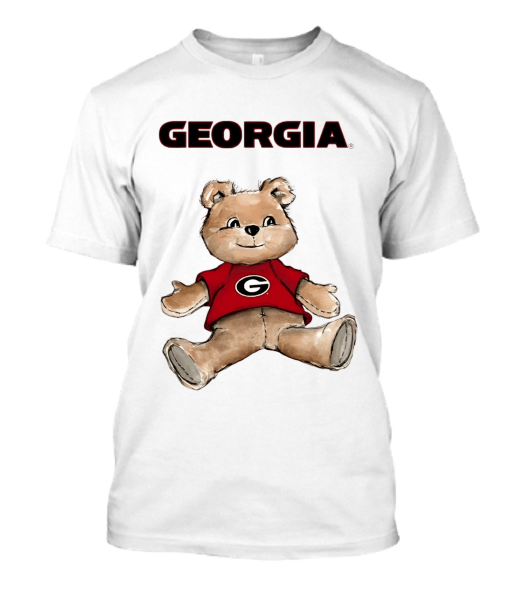 Georgia Bulldogs Teddy Bear With G Logo Classic Cartoon T-Shirt