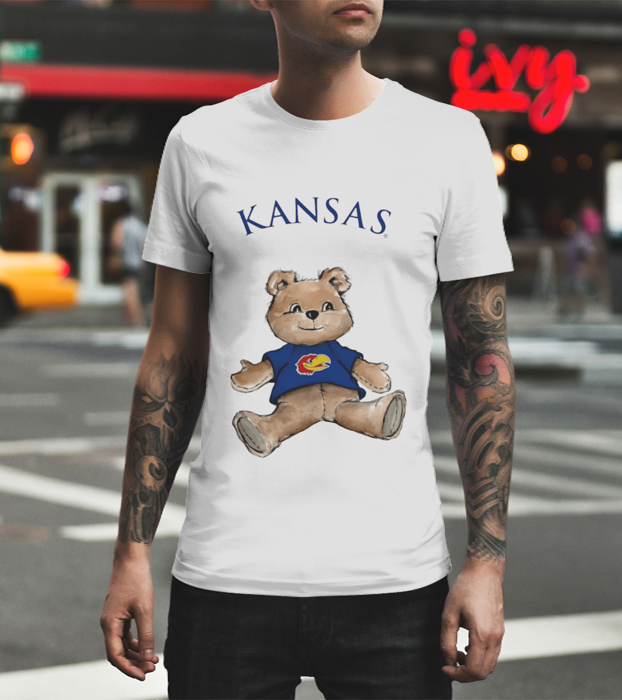 Kansas Jayhawks Teddy Bear KU Jayhawk T-Shirt