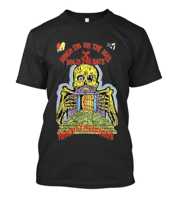 Kanye West When I'm On The Way Hold The Gate Skeleton At Doorway November To Remember T-Shirt