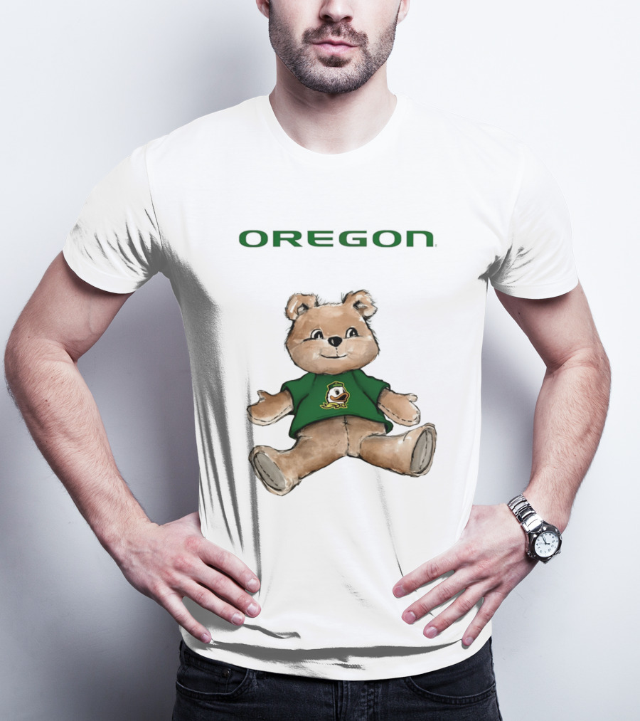 Oregon Ducks Teddy Bear Cartoon T-Shirt