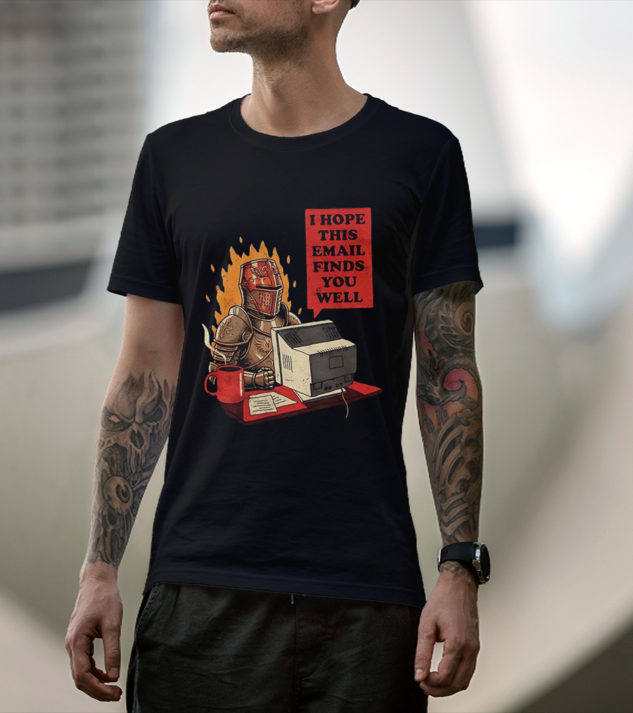 Officer Knight I Hope This Email Finds You Well Armor Computer T-Shirt