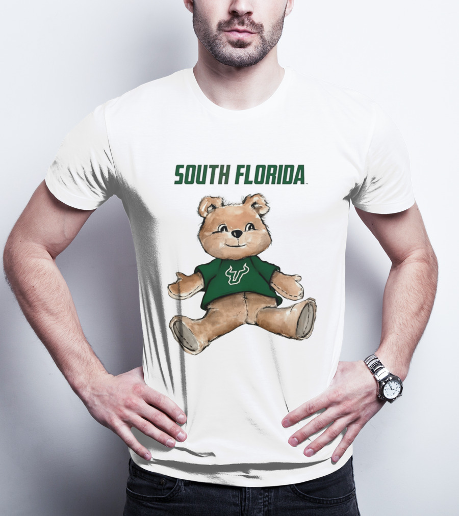 South Florida Bulls Teddy Bear Cartoon T-Shirt