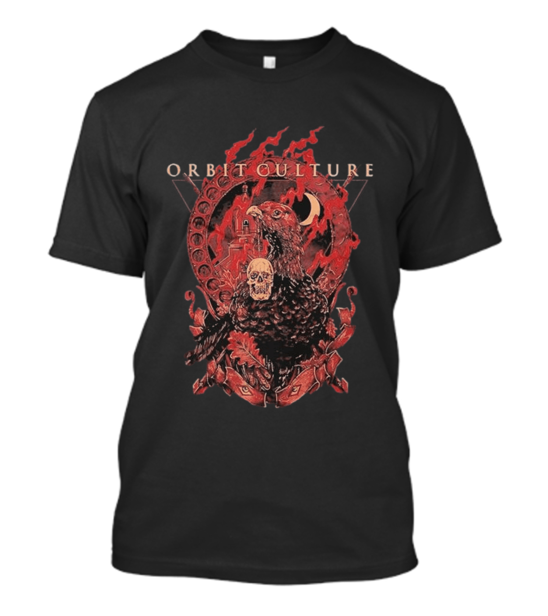 Orbit Culture Limited The Might Red Bird Chapter 1 Vintage Gothic Skull T-Shirt