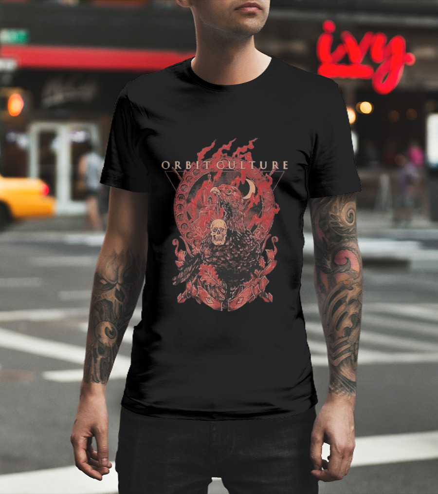 Orbit Culture Limited The Might Red Bird Chapter 1 Vintage Gothic Skull T-Shirt