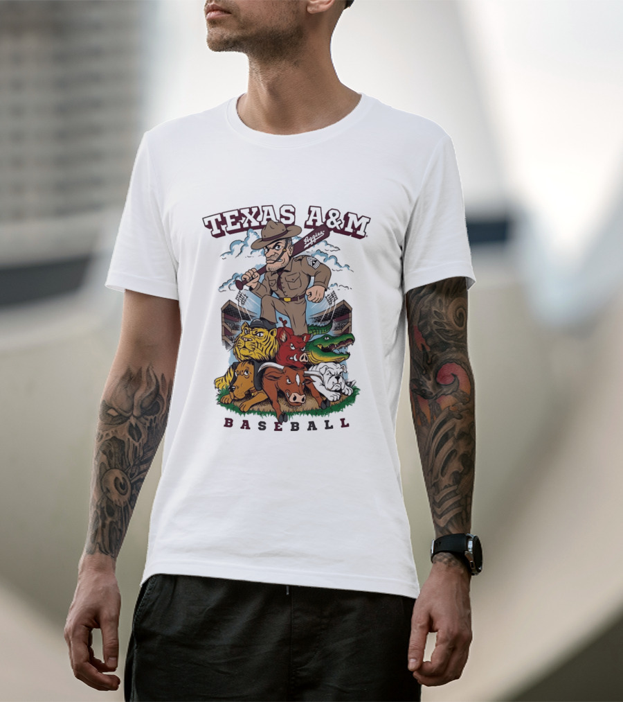 Texas A&M Sarge Baseball Rivalry Mascots T-Shirt