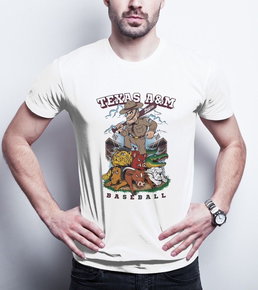 Texas A&M Sarge Baseball Rivalry Mascots T-Shirt
