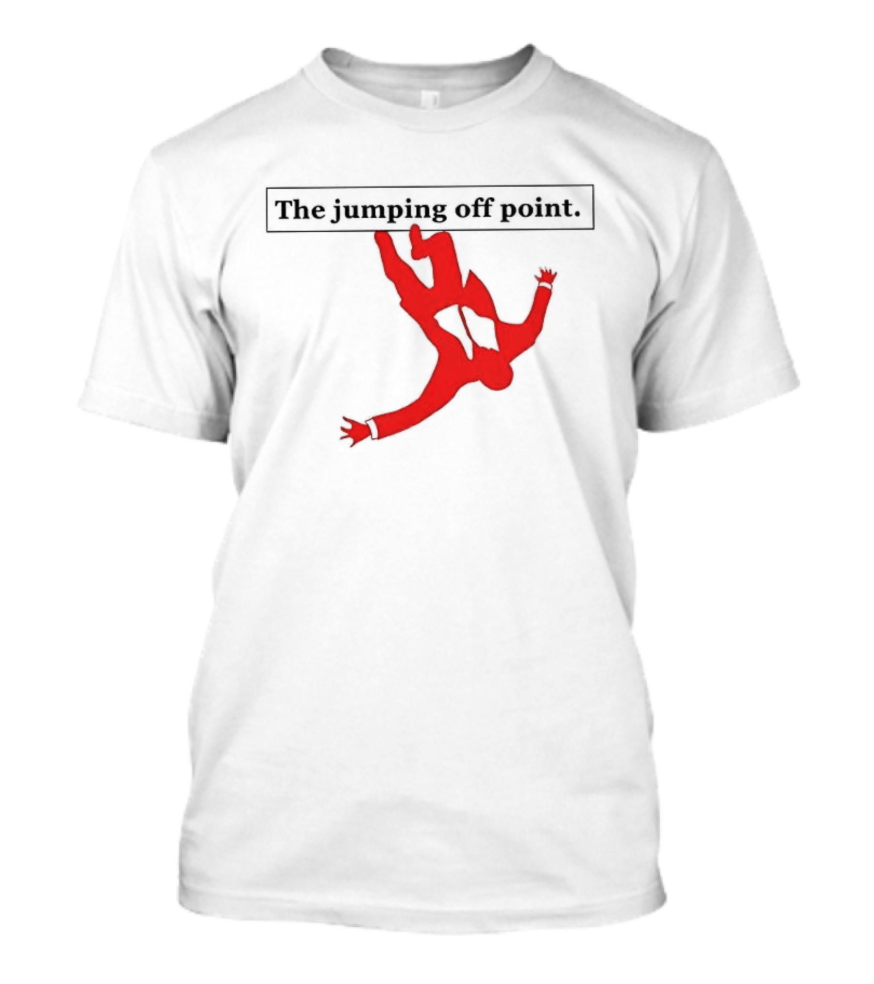 The Jumping Off Point Red Silhouette Skydiver T-Shirt