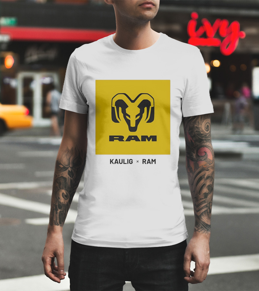 KAULIG X RAM Bold Yellow Icon Collaboration T-Shirt