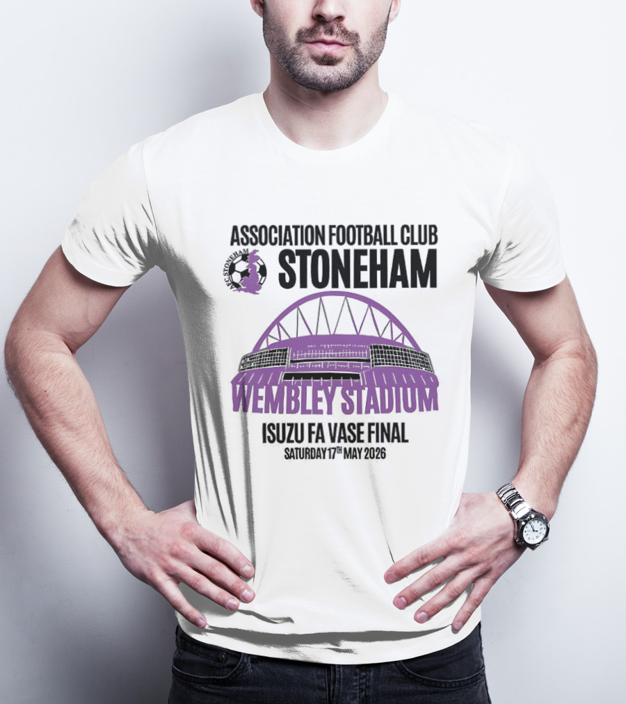 Association Football Club Stoneham Wembley Stadium Isuzu FA Vase Final 20th May 2024 T-Shirt
