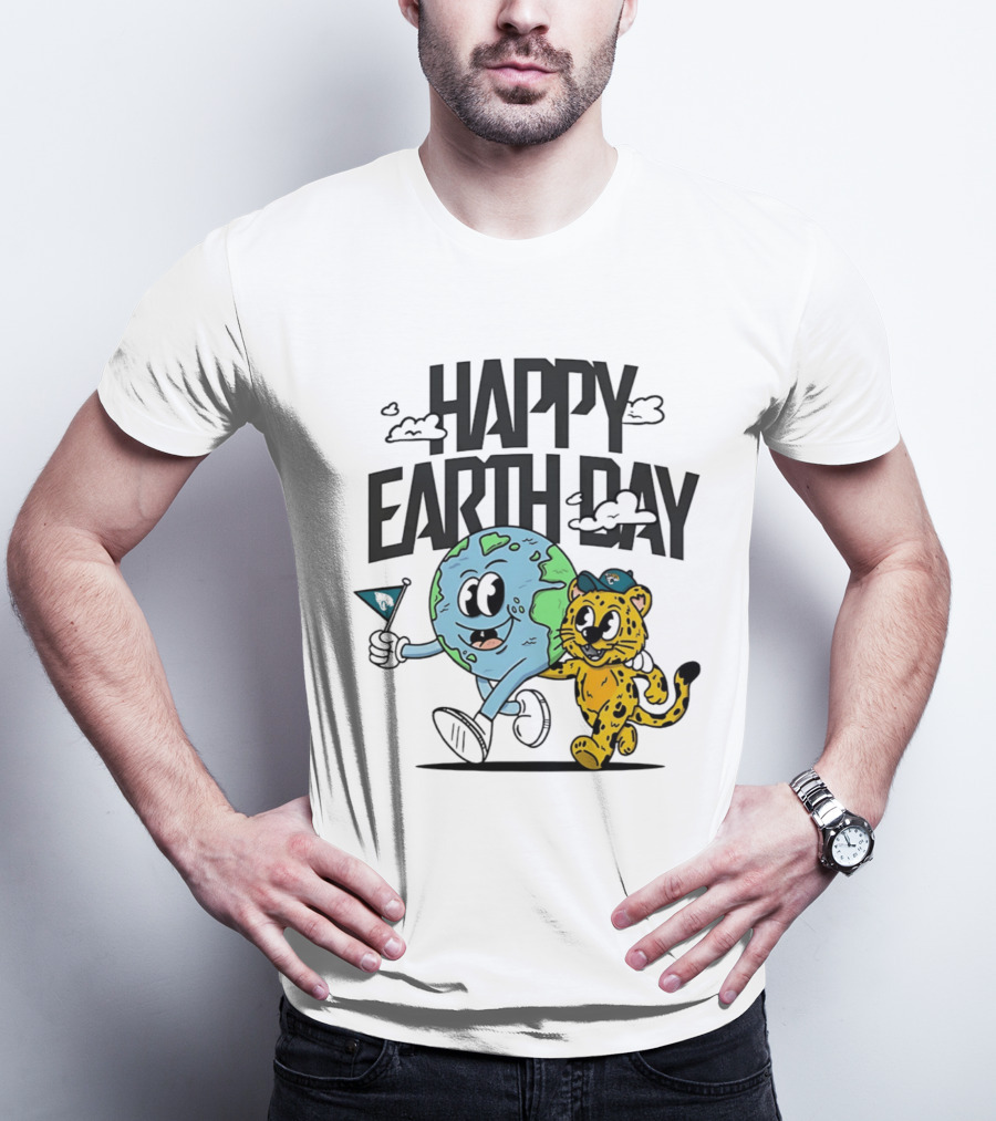 Jacksonville Jaguars Happy Earth Day Celebration With Earth And Jaguar T-Shirt