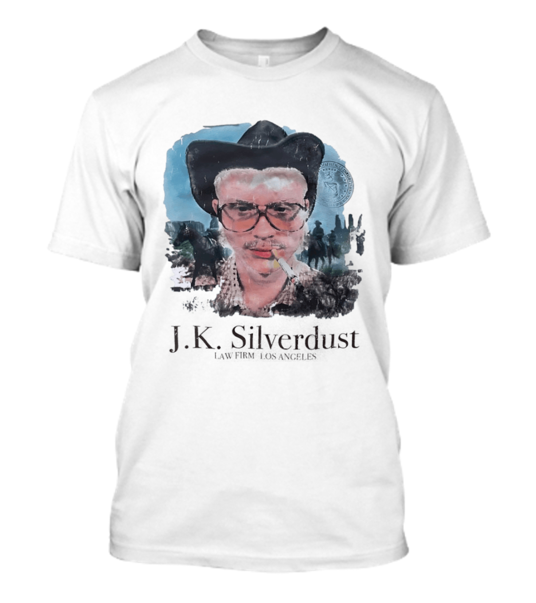JK Silverdust Cowboy Los Angeles Vintage Style Smoking T-Shirt