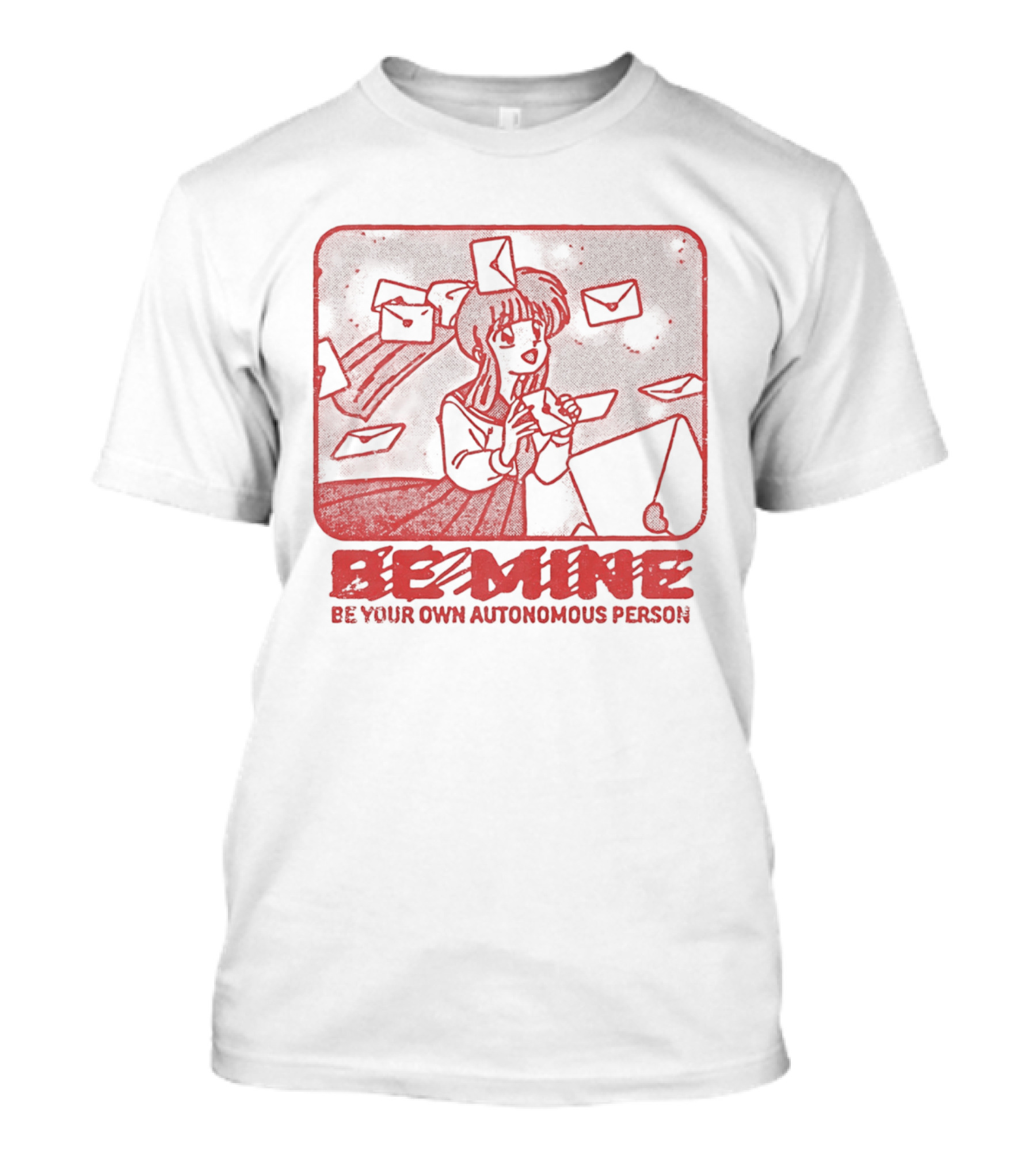 Kagome Higurashi Be Mine Be Your Own Autonomous Person With Floating Envelopes T-Shirt