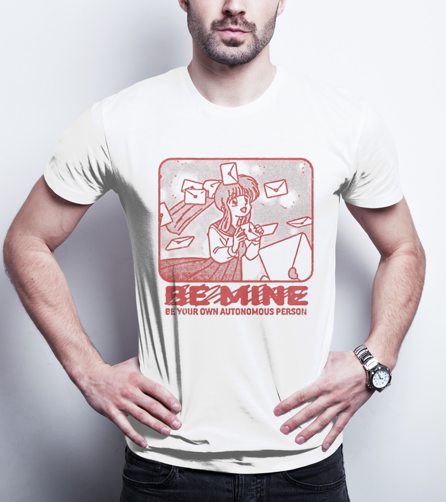 Kagome Higurashi Be Mine Be Your Own Autonomous Person With Floating Envelopes T-Shirt