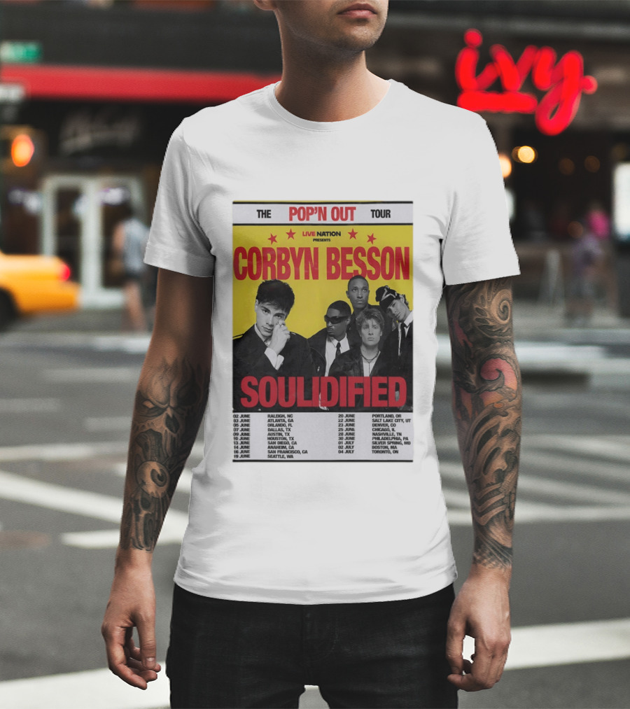 Live Nation Presents Corbyn Besson The Pop'n Out Tour 2026 Soulidified T-Shirt