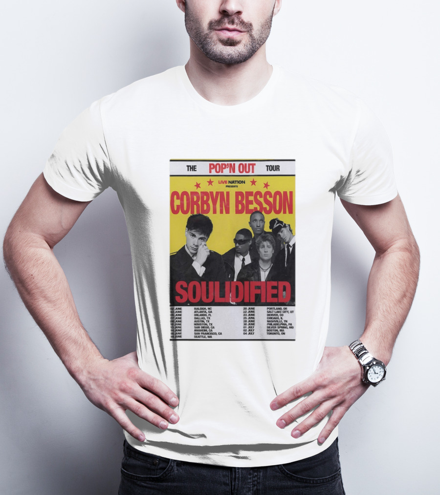 Live Nation Presents Corbyn Besson The Pop'n Out Tour 2026 Soulidified T-Shirt