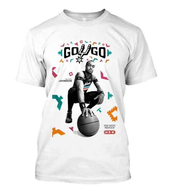 Keldon Johnson San Antonio Spurs Go Go Player Spurs Players Presented By HEB T-Shirt