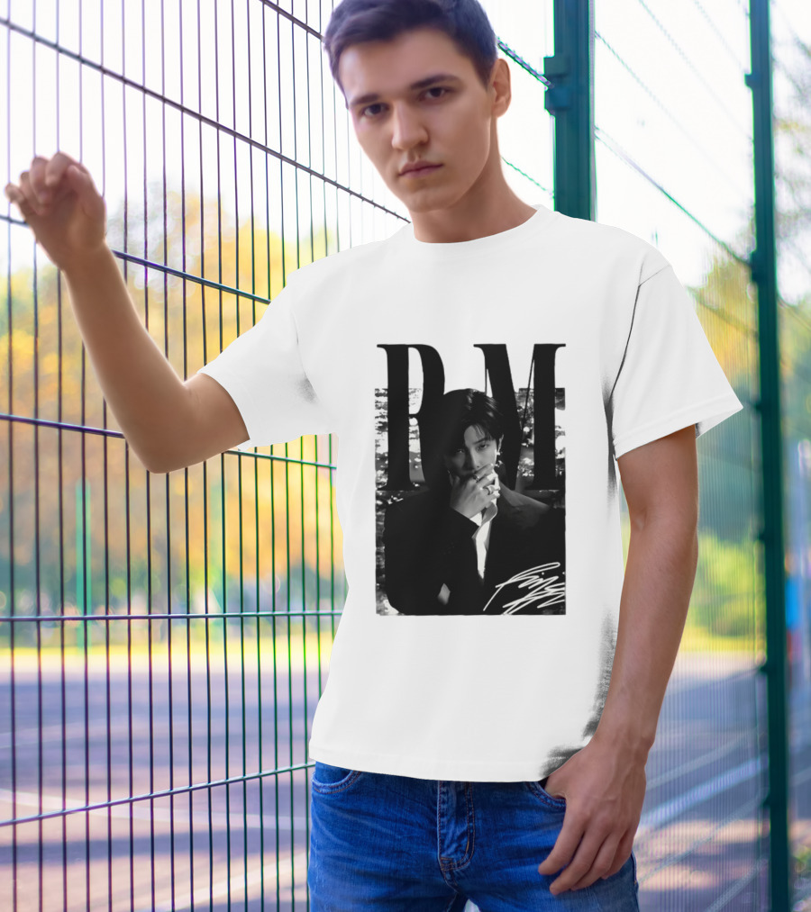 RM Namjoon BTS Arirang World Tour 2026 Signature Black And White T-Shirt