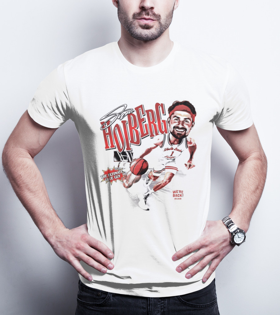 Sam Hoiberg Nebraska Cornhuskers Basketball Player Dribbling T-Shirt