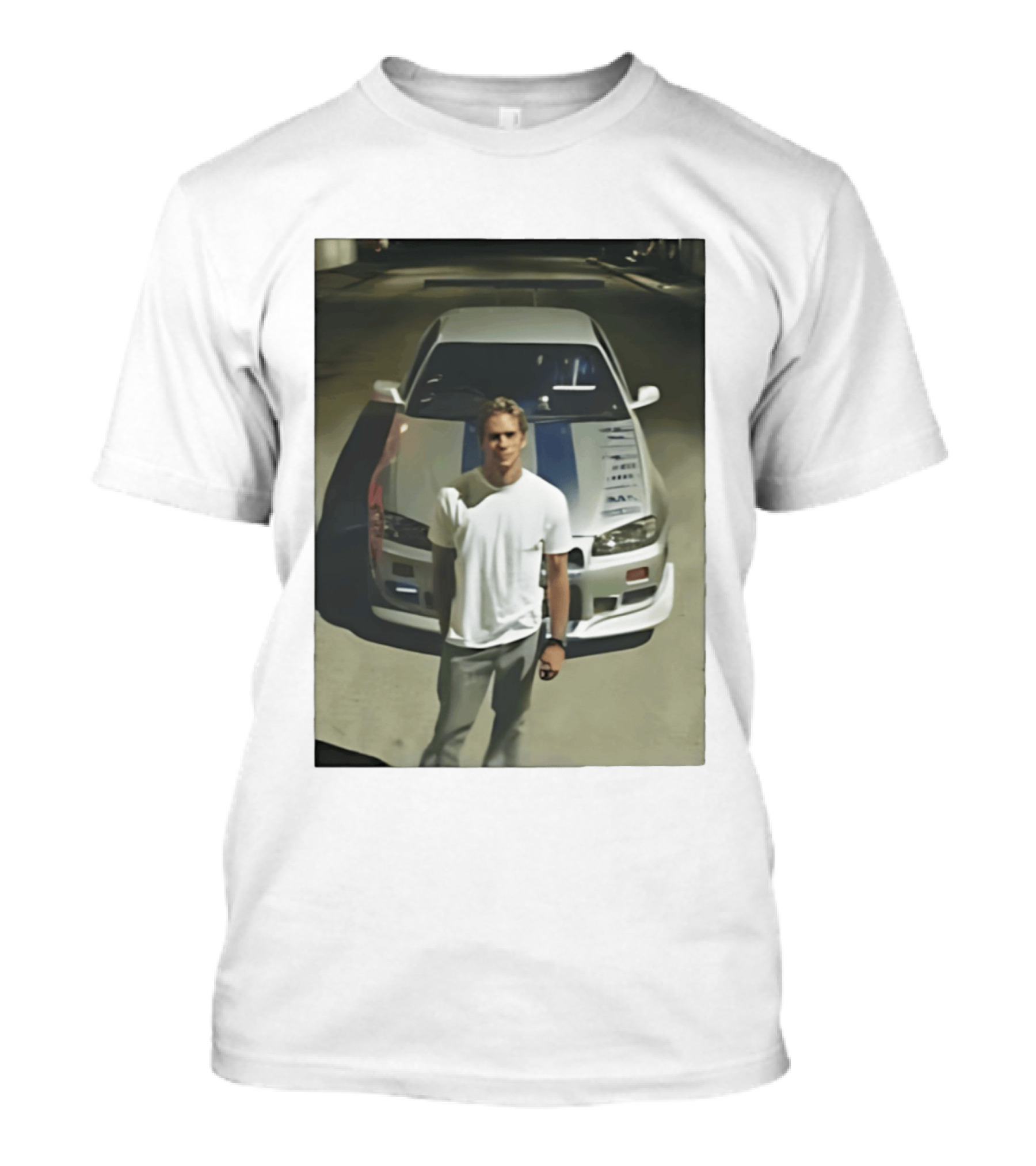 Paul Walker Nissan Skyline GT R R34 Fast And Furious Iconic Movie Car Scene T-Shirt