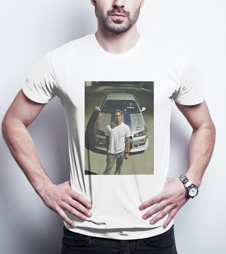 Paul Walker Nissan Skyline GT R R34 Fast And Furious Iconic Movie Car Scene T-Shirt