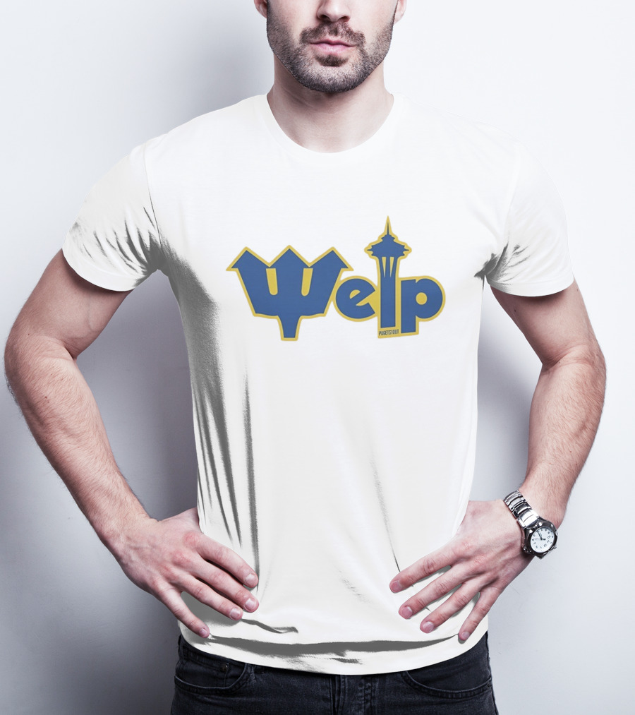 Welp Pugetstout Seattle Space Needle Iconic Mashup T-Shirt