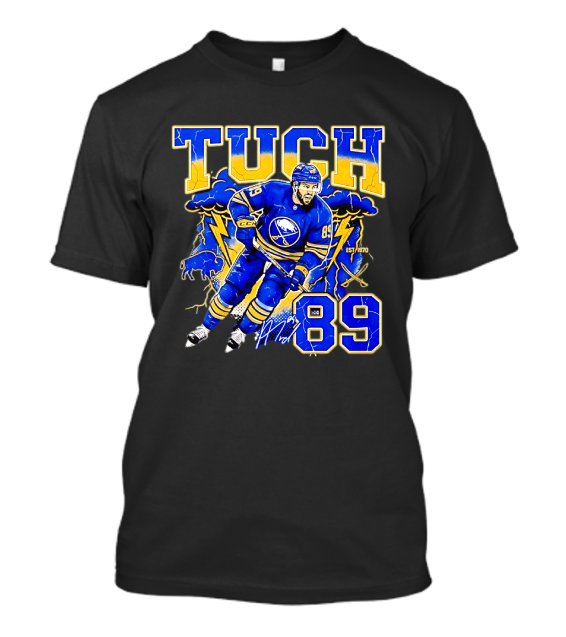 Alex Tuch 89 Buffalo Sabres NHL Lightning 2026 Ice Hockey Player T-Shirt