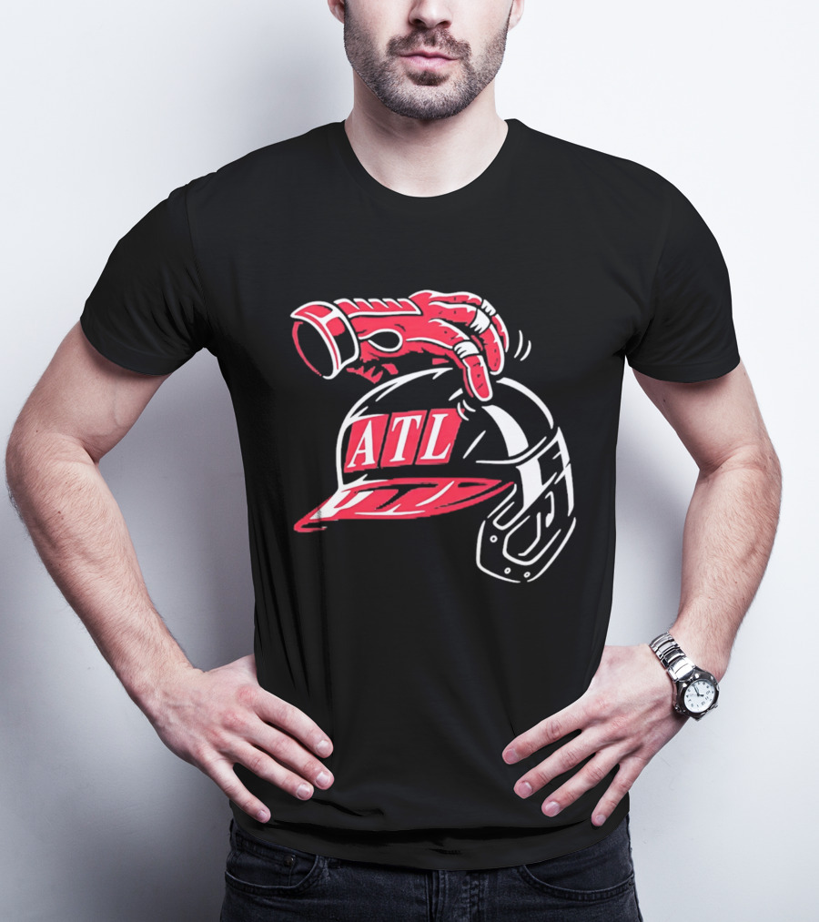 ATL Braves Helmet Head Scratch T-Shirt