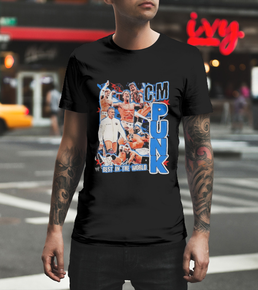 CM Punk Best In The World Pro Wrestling Collage CM Punk T-Shirt