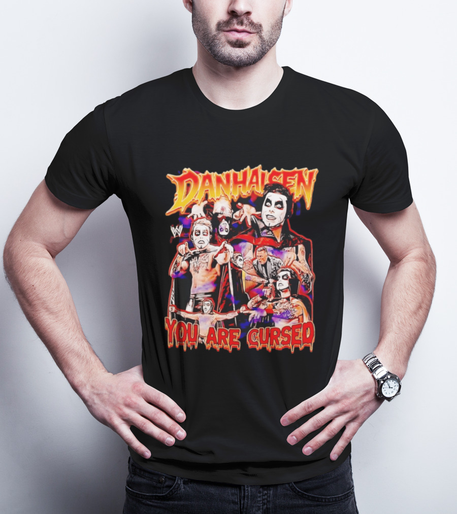 Danhausen WWE You Are Cursed Wrestling Montage Comic T-Shirt