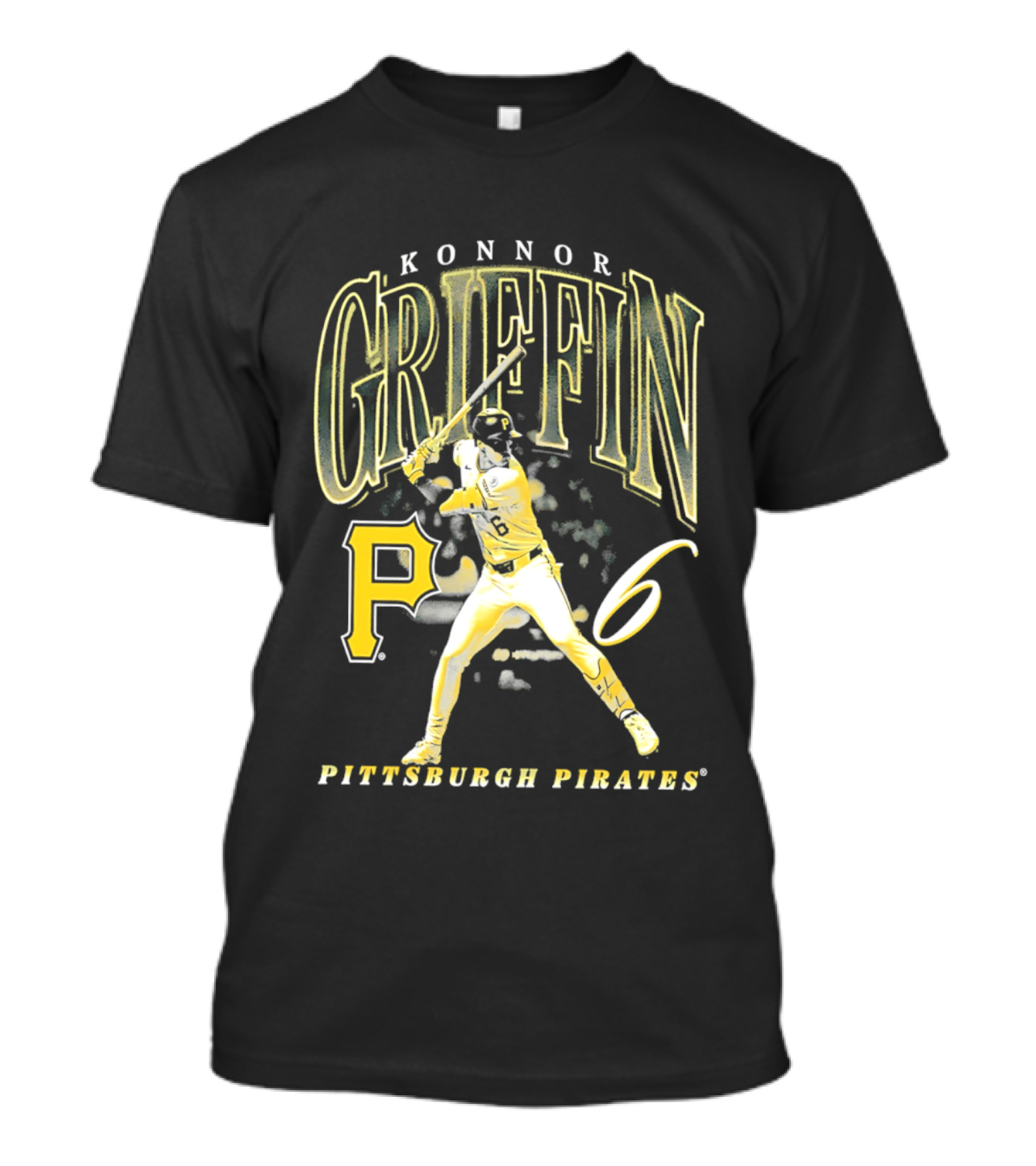 Konnor Griffin 6 Pittsburgh Pirates Baseball Swing Iconic P T-Shirt