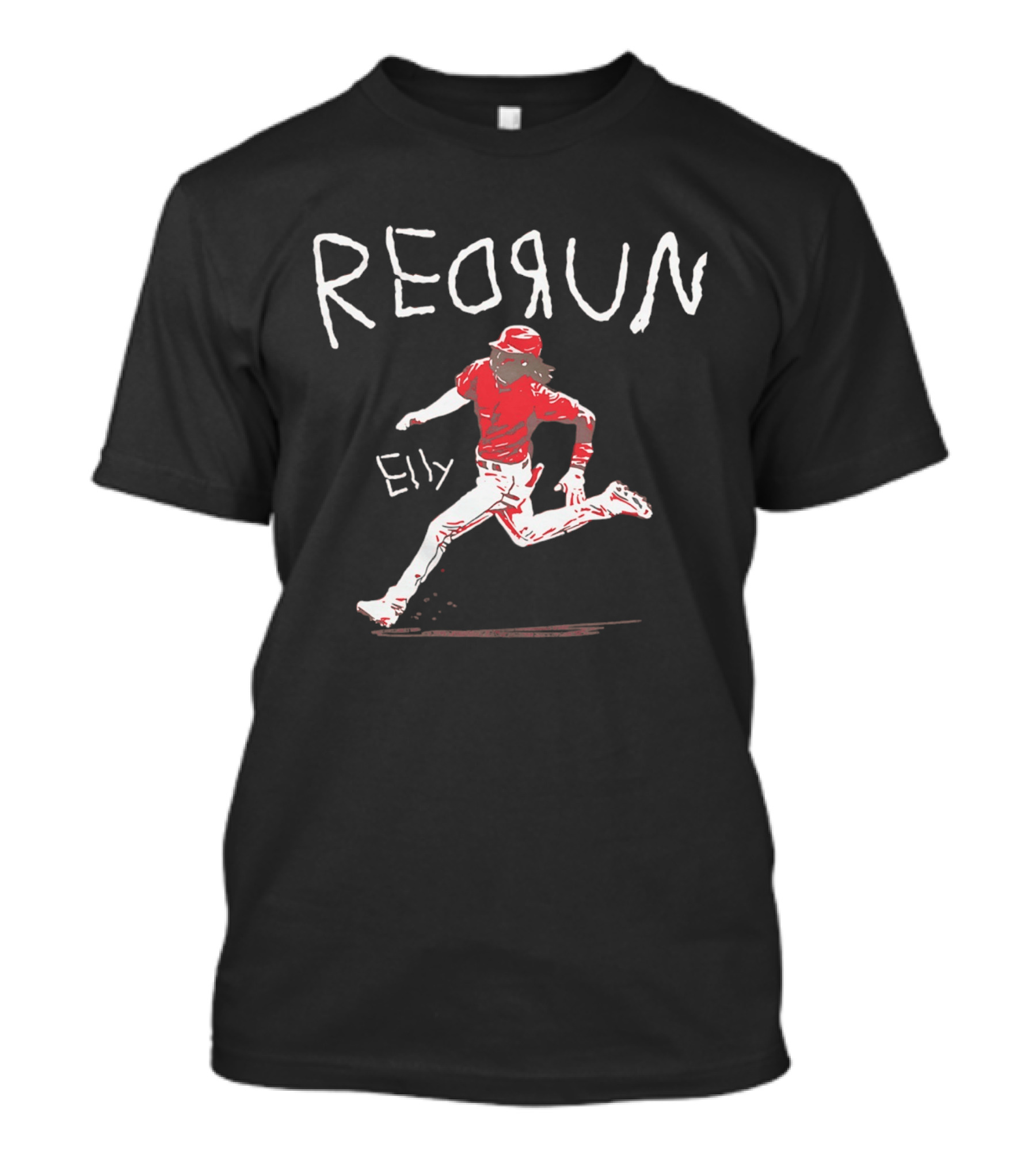 Redrun Elly De La Cruz Cincinnati Reds Baseball Action T-Shirt
