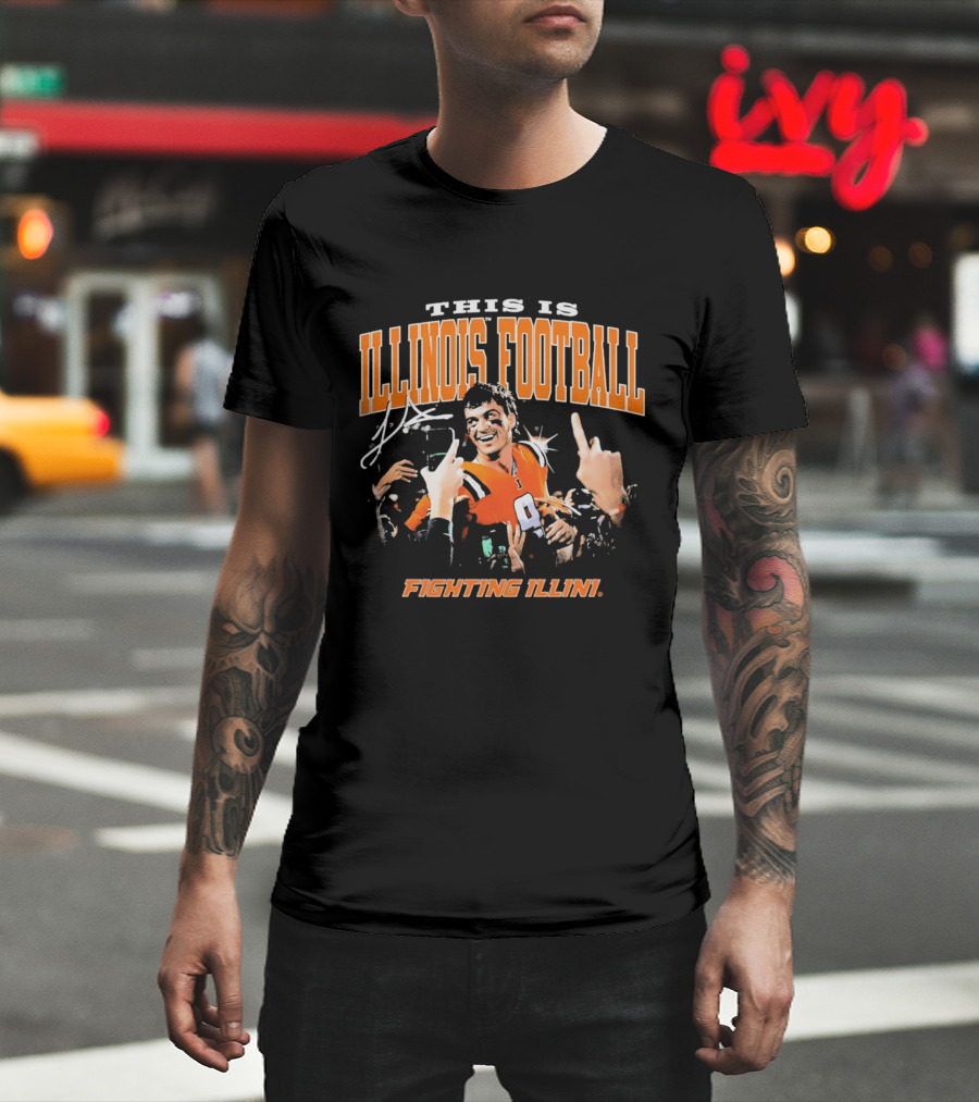 This Is Illinois Football Luke Altmyer Celebration Fighting Illini T-Shirt